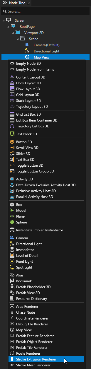 Using the Stroke Extrusion Renderer node - Kanzi Maps 0.5.10 documentation